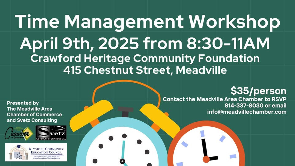 Time Management Workshop | Visit Crawford County, PA