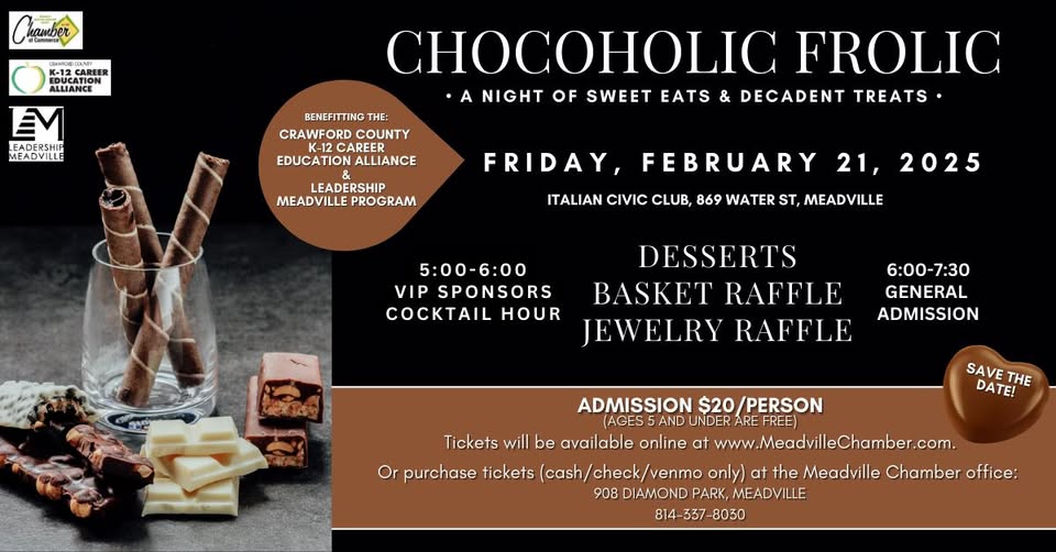 Chocoholic Frolic | Visit Crawford County, PA